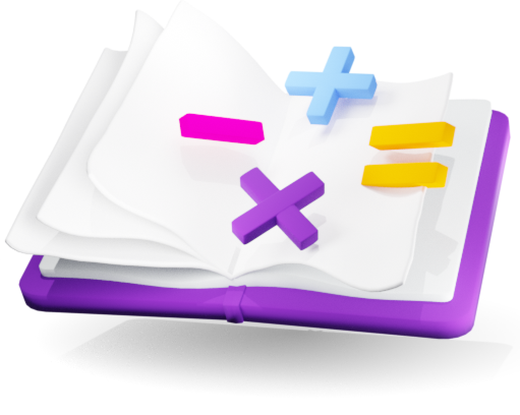 Encyclopedia volume with math symbols on pages