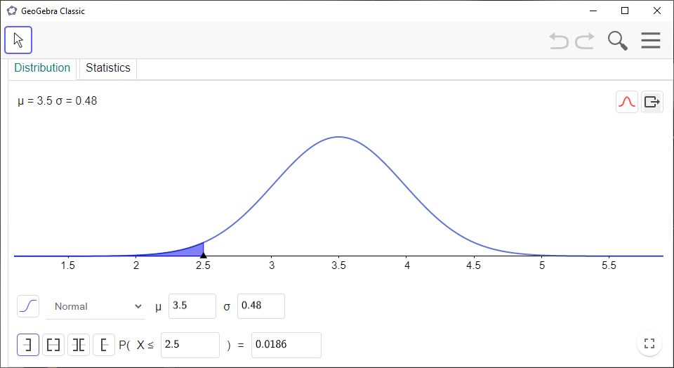 How to Use GeoGebra as a Normal Distribution Calculator | House of Math How to Use GeoGebra as a Normal Distribution Calculator | House of Math