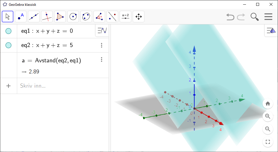 Hvordan bruke GeoGebra til å regne ut avstand | House of Math Hvordan bruke GeoGebra til å regne ut avstand | House of Math