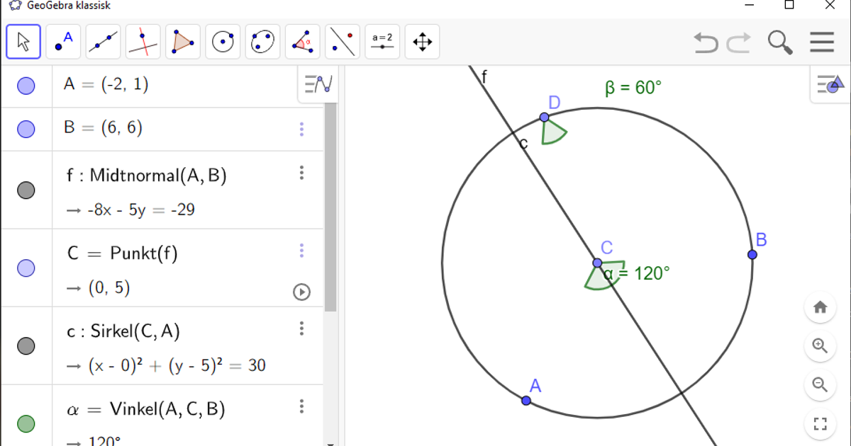 Hvordan tegne Apollonius' sirkel i GeoGebra | House of Math