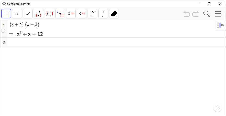 Hva er CAS i GeoGebra? | House of Math