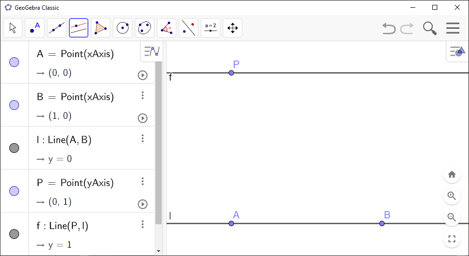 Constructing a Parallel through a Point in GeoGebra | House of Math