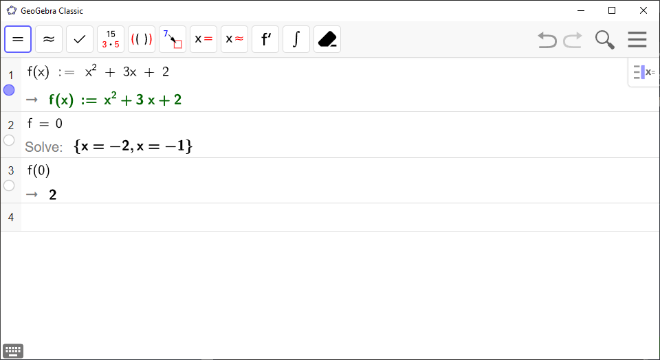 How to Find Intersection with the Axes in GeoGebra | House of Math