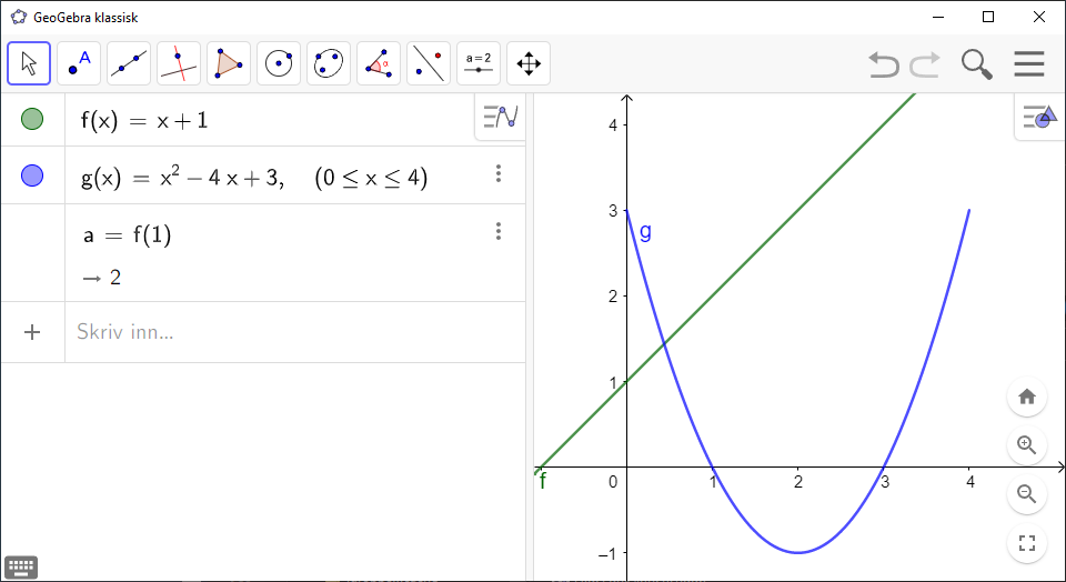 Hvordan lage en funksjon i GeoGebra | House of Math