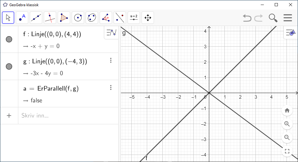 Hvordan teste om vektorer er parallelle med GeoGebra | House of Math