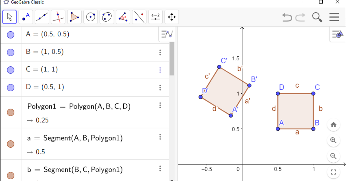 How to Rotate a Figure in GeoGebra
