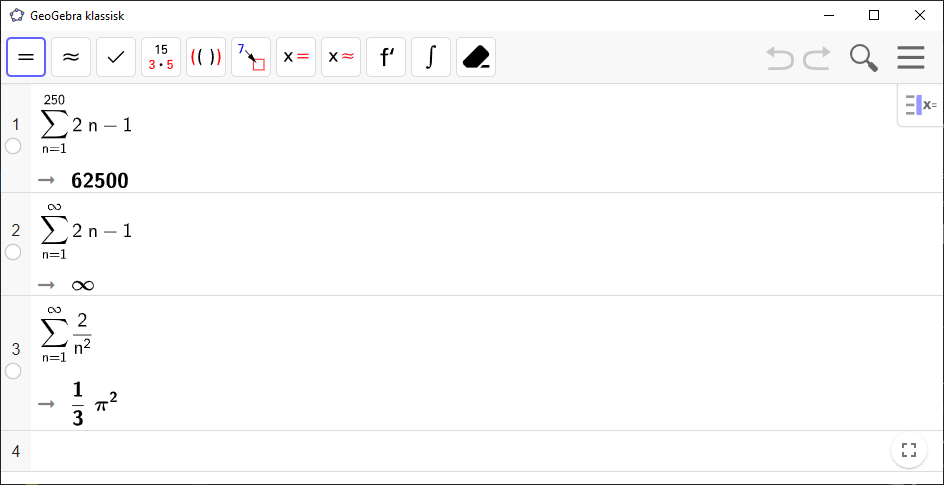 Hvordan bruke summetegnet i GeoGebra | House of Math