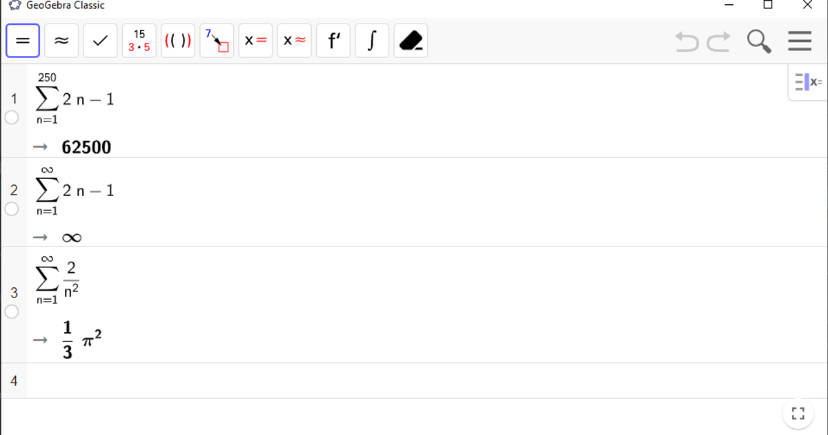 Use the Sum Command in GeoGebra for Sums and Series | House of Math