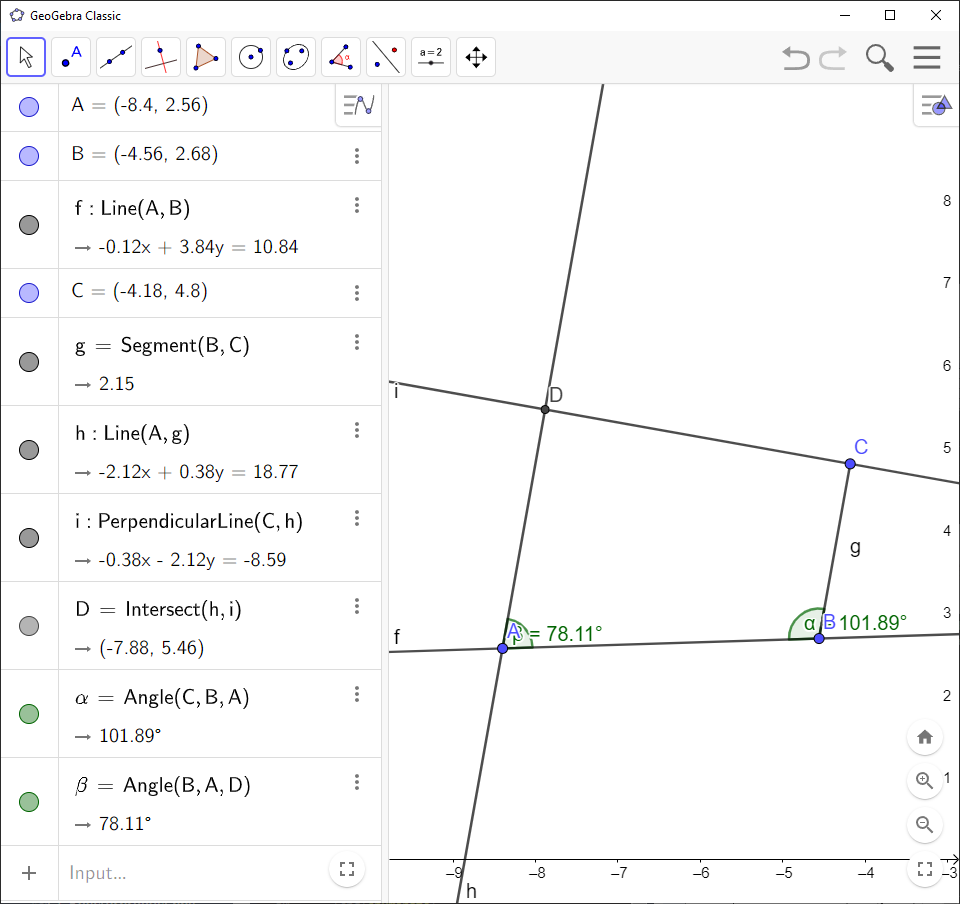 How to Construct Supplementary Angles in GeoGebra | House of Math