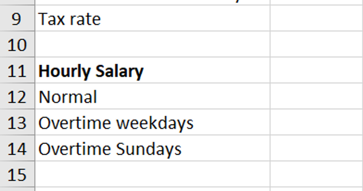 Excel Template for Calculating Your Monthly Paycheck