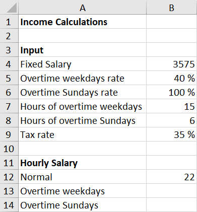 Excel Template for Calculating Your Monthly Paycheck | House of Math