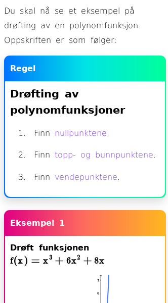 Funksjonsdrøfting | Gratis oppslagsverk i matte | House of Math