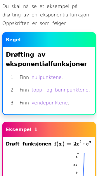 Funksjonsdrøfting | Gratis oppslagsverk i matte