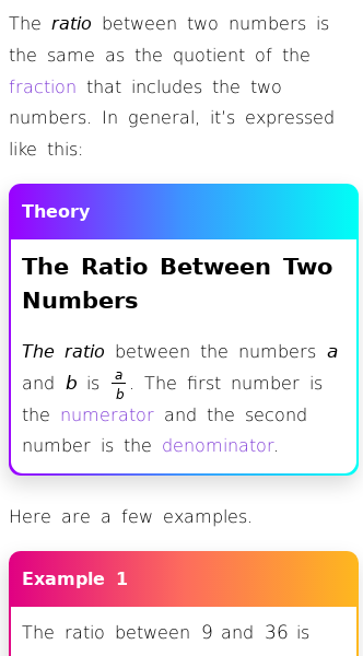 Ratio | Free Math Encyclopedia
