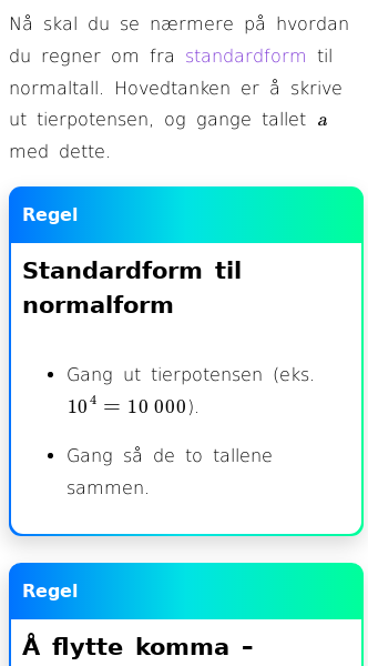 Standardform | Gratis oppslagsverk i matte