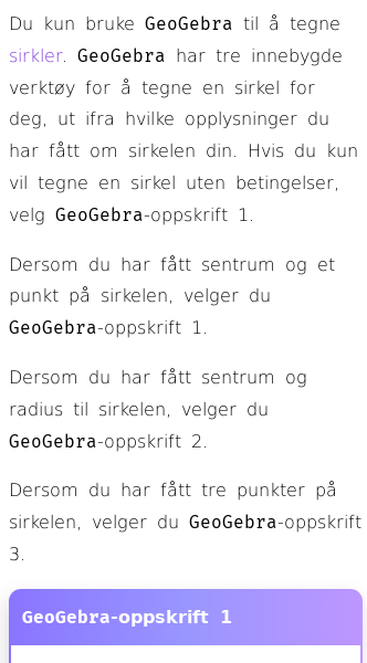 Geometri i GeoGebra | Gratis guide til kommandoer | House of Math