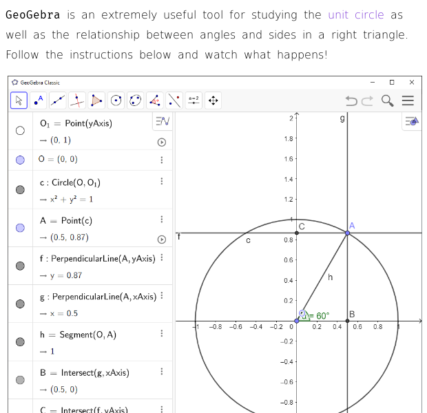 Trigonometric Calculations in GeoGebra | Free Guide | House of Math