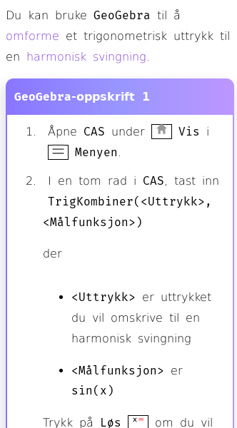 Trigonometri i GeoGebra | Gratis guide i GeoGebra | House of Math
