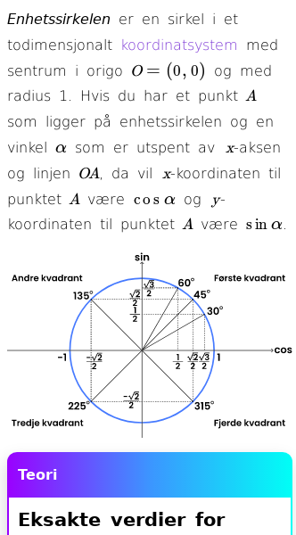 Trigonometri | Gratis oppslagsverk i matte | House of Math