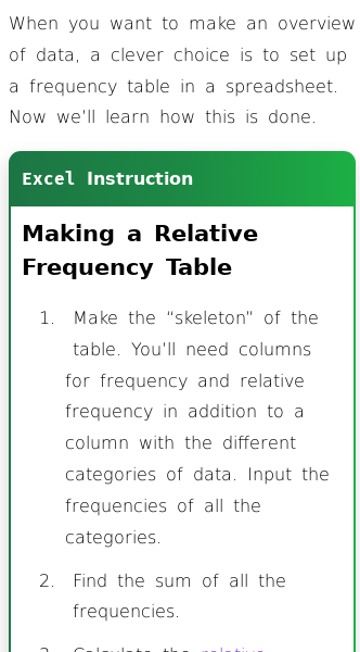 Frequency Tables in Excel | Free Online Guide | House of Math