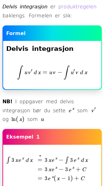 Integraler | Gratis oppslagsverk i matte | House of Math