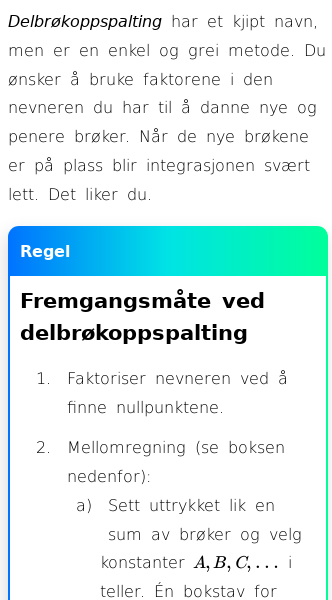 Integraler | Gratis oppslagsverk i matte