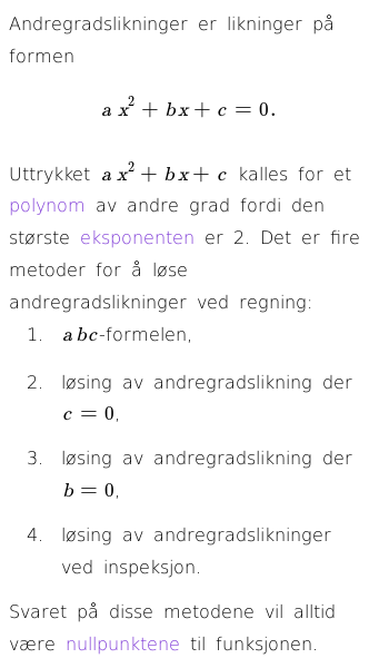 Likninger | Gratis oppslagsverk i matte | House of Math