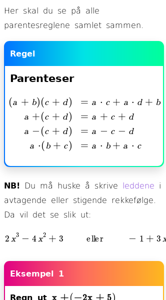 Algebra | Gratis oppslagsverk i matte | Lettforståelig | House of Math