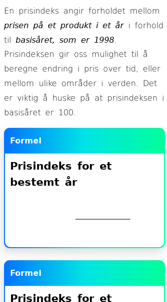 Lønn og indeks | Gratis oppslagsverk i matte