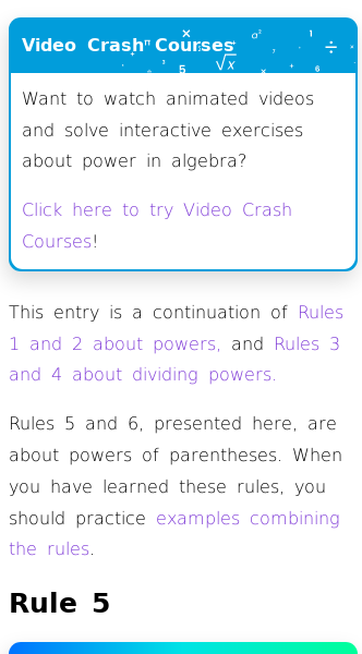 Powers of Variables | Algebra | Free Math Encyclopedia