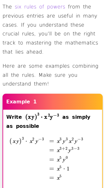 Powers of Variables | Algebra | Free Math Encyclopedia